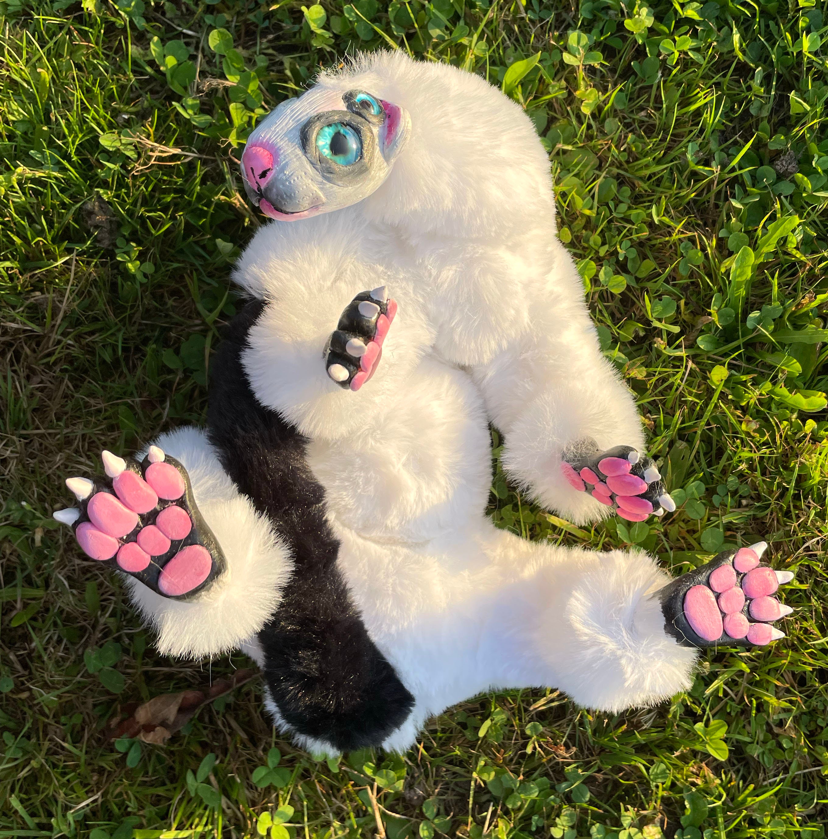 Cute Ferret Cat Posable Art Doll, Fantasy Artdoll Creature, White and ...