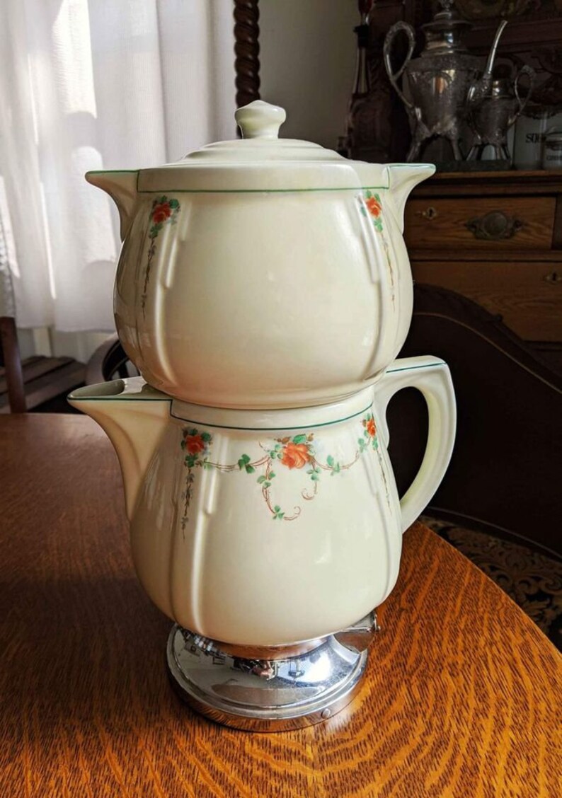 1920s Royal Rochester Porcelain Electrodrip Coffee Percolator Art Deco ...