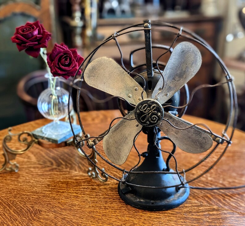 1920s General Electric Oscillating Fan With Brass Blades Antique ...