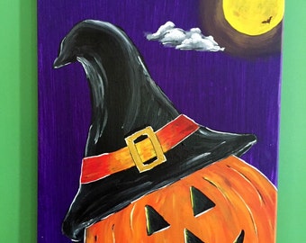 Halloween painting | Etsy