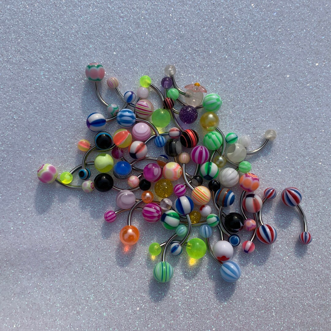 UV Belly Button Bars Ultra Violet Bundle Navel Bars - Etsy