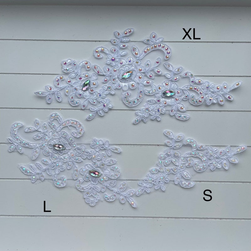 Beaded White Appliques - Etsy UK