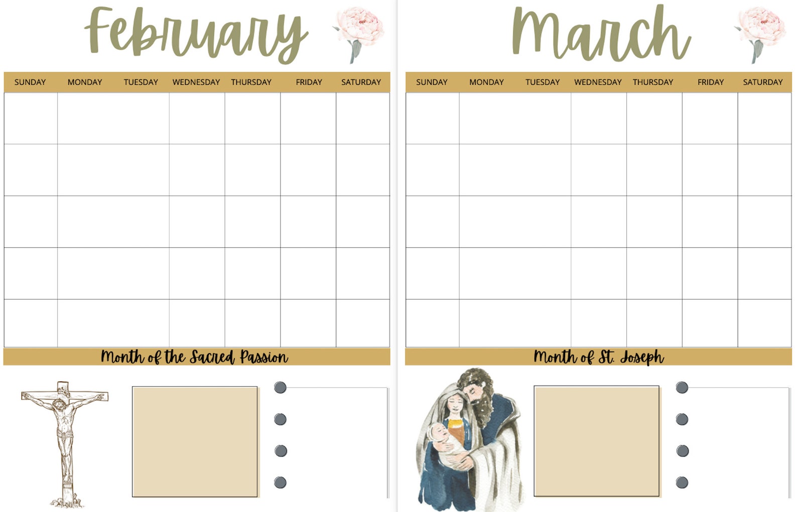 Traditional Catholic Liturgical Planner Binder Printable - Etsy