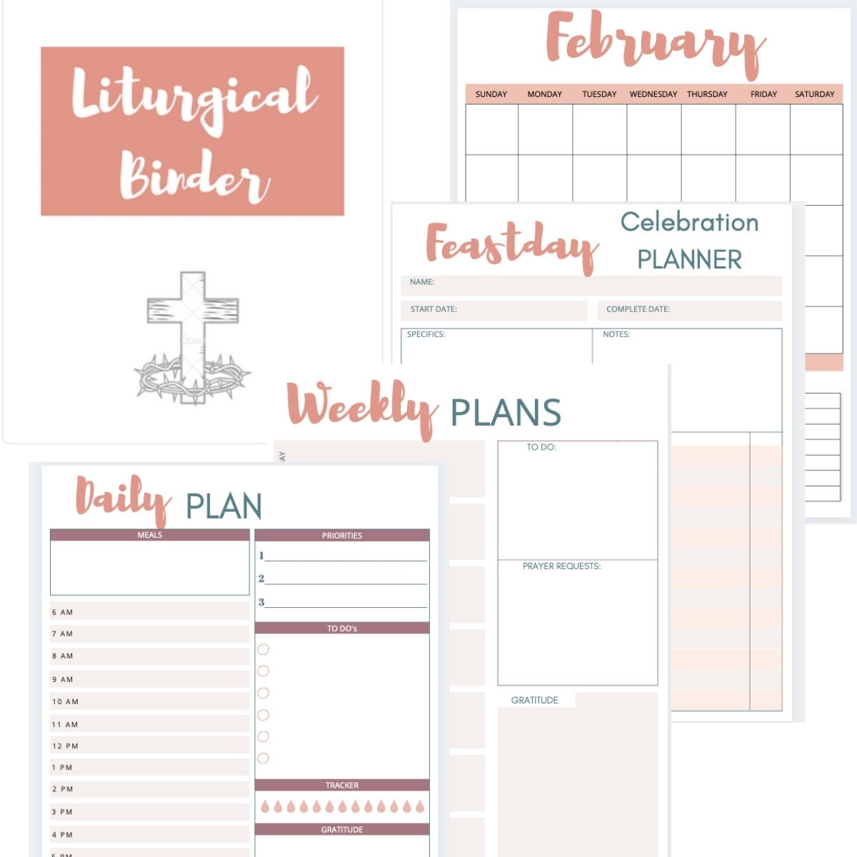 Traditional Catholic Liturgical Planner Binder Printable - Etsy