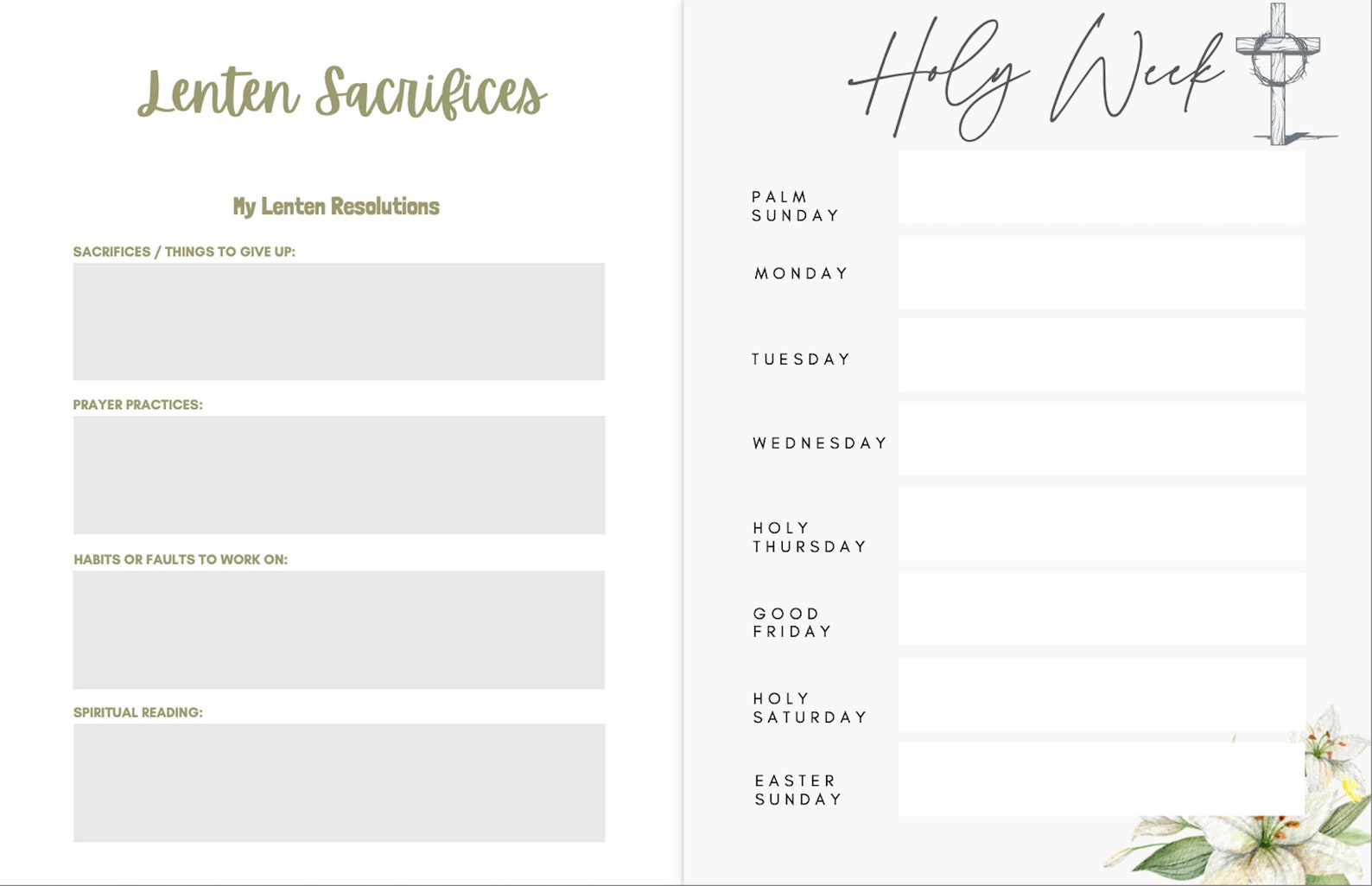 Traditional Catholic Liturgical Planner Binder Printable - Etsy