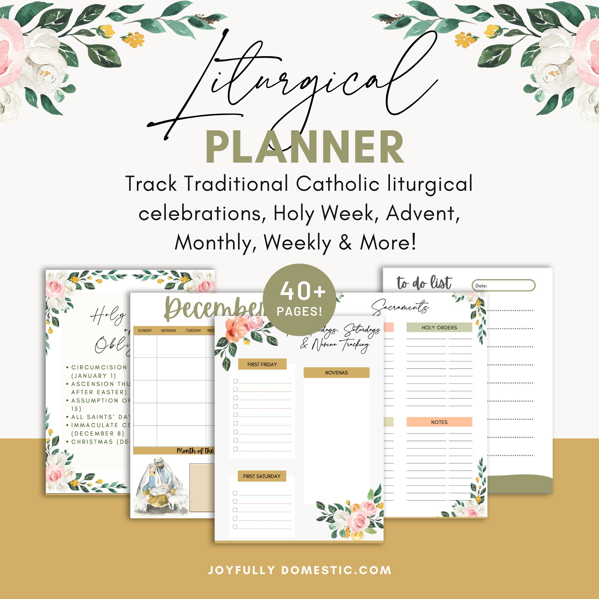 Traditional Catholic Liturgical Planner - Binder Printable Pages - Etsy