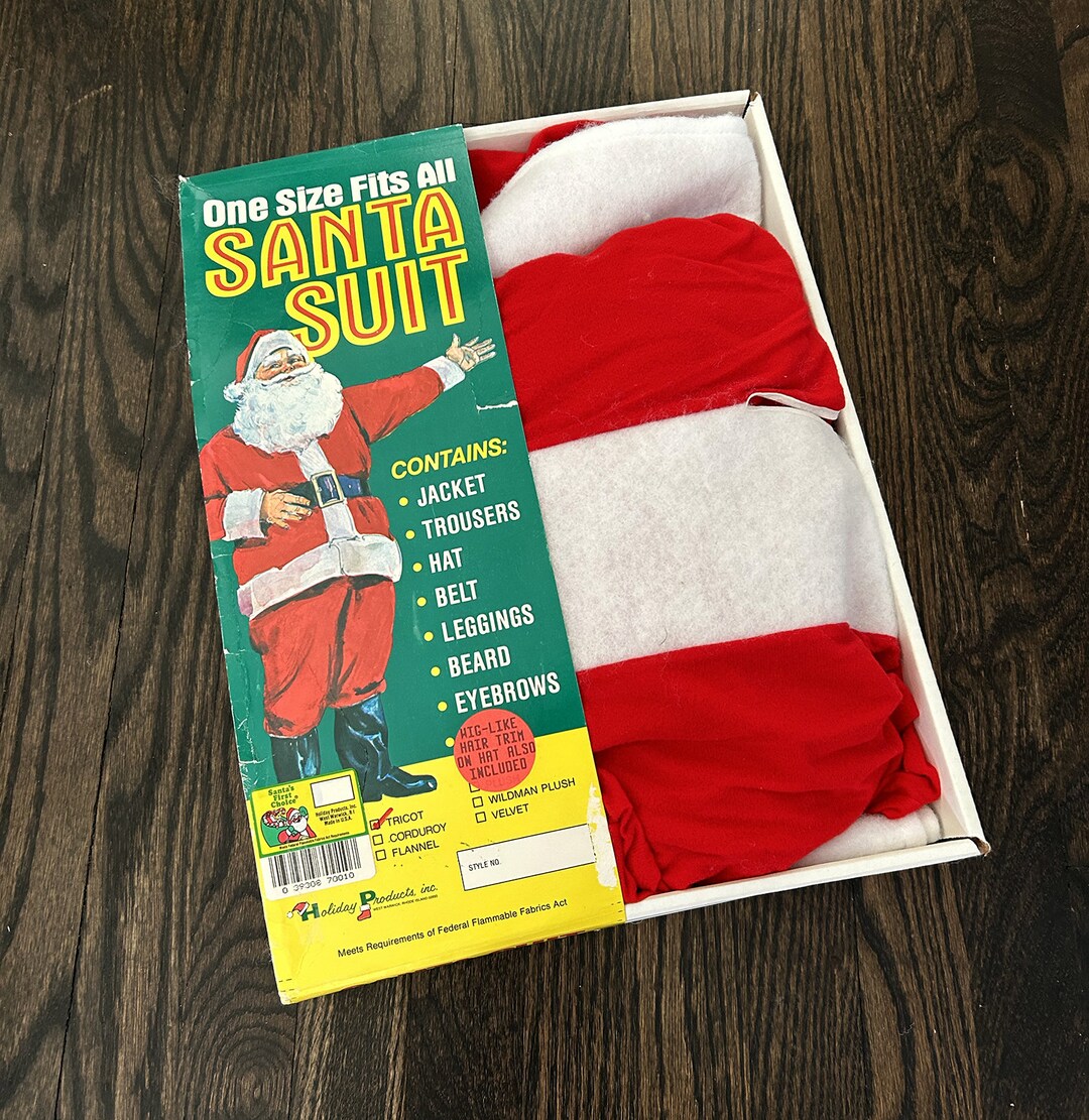 Vintage Santa Suit One Size Fits All by Holiday Products Inc - Santa's ...