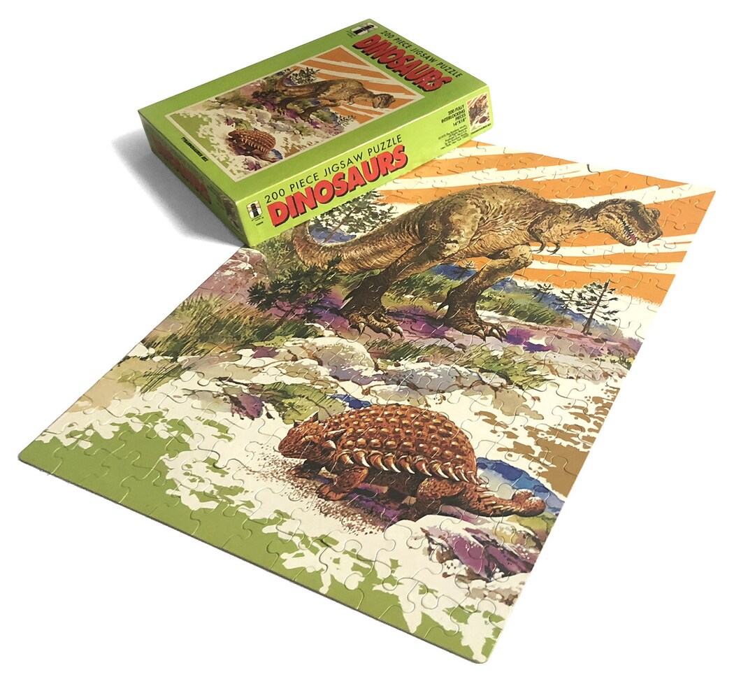 Vintage 1975 Tyrannosaurus Rex Dinosaurs Jigsaw Puzzle - Etsy