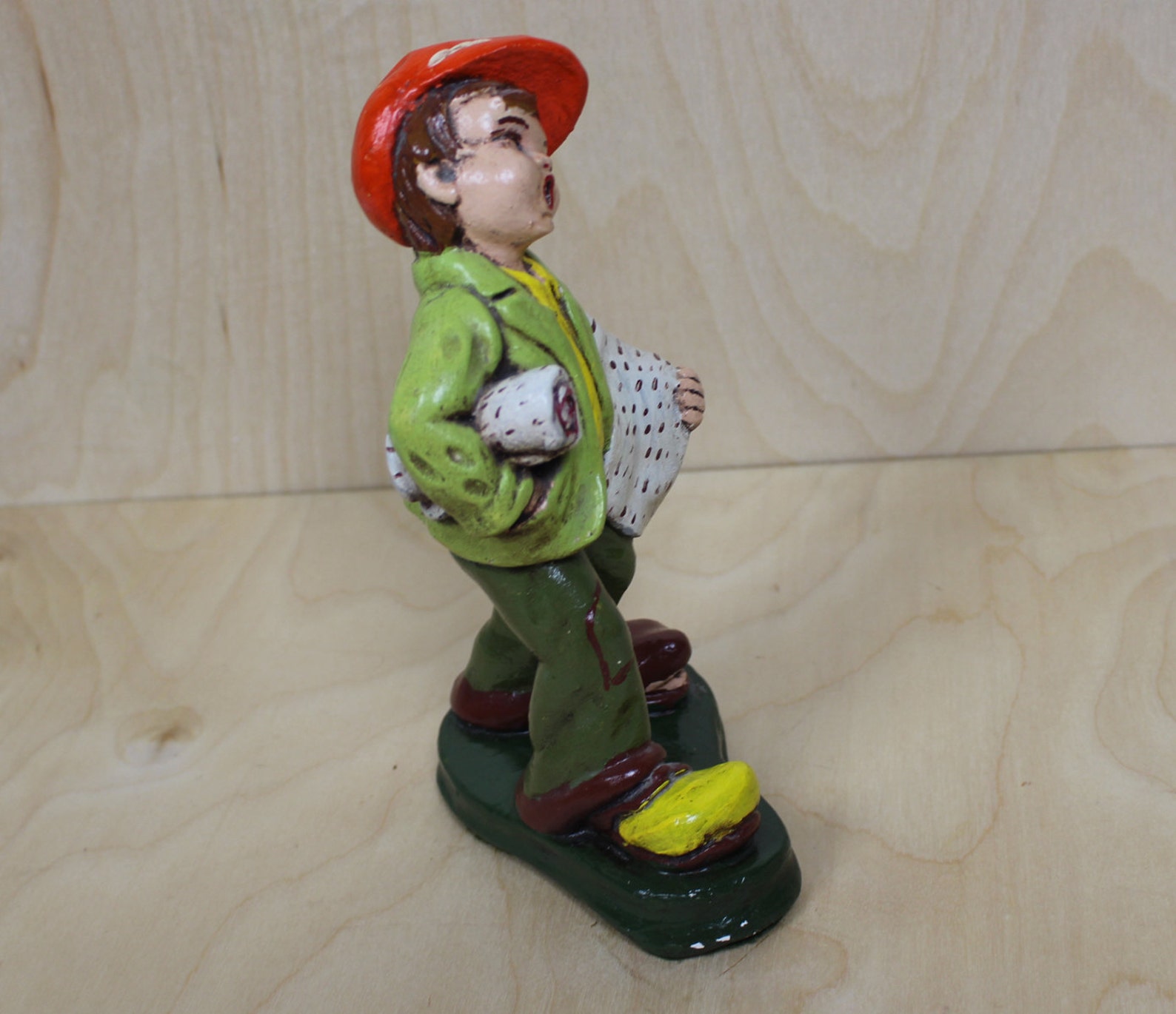 Vintage Chalkware Paper Boy | Etsy