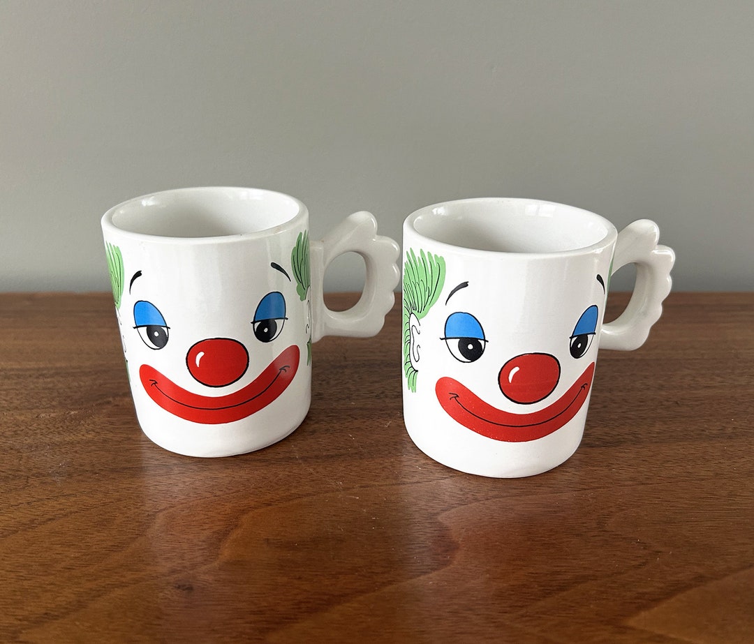 Vintage Pair of Ceramic Clown Cups Made in Japan Coffee Cups Clown of ...