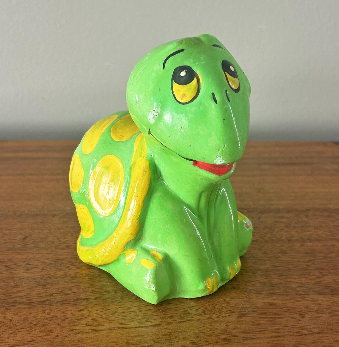 Vintage Anthropomorphic Turtle Plaster Coin Bank - Etsy