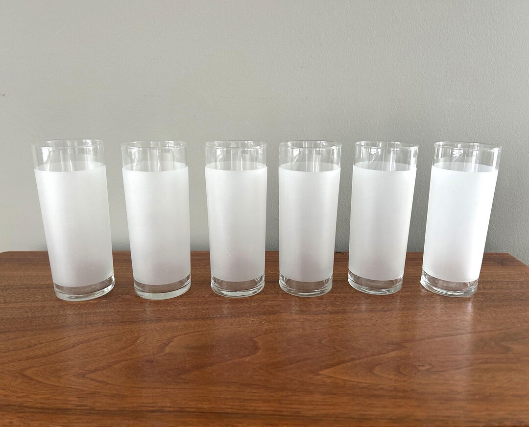Vintage Libbey Frosted High Ball Glasses - Set of 6 - Etsy