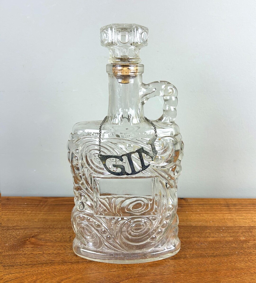 Vintage Old Forester 1952 Kentucky Gin Embossed Decanter With Handle ...