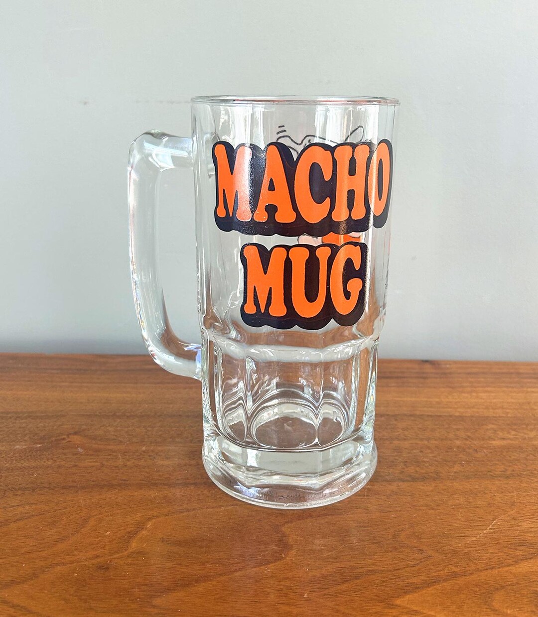 Vintage Large Ziggy Macho Mug 1979 Heavy 32 Oz Drinking Glass Beer Mug ...