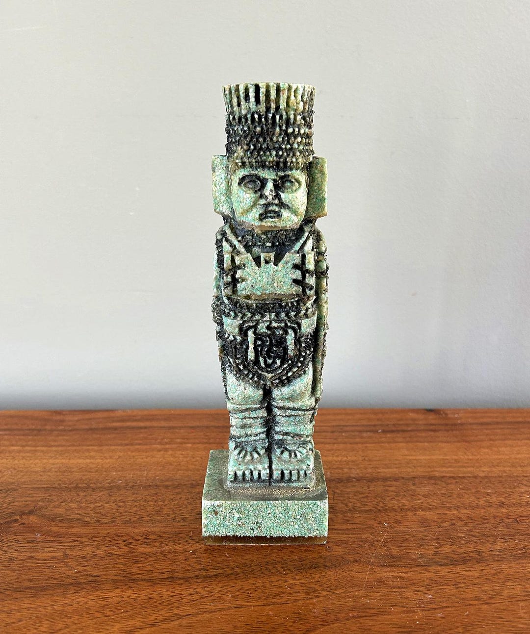 Vintage Stone Malachite Aztec Mayan God Statue - Etsy