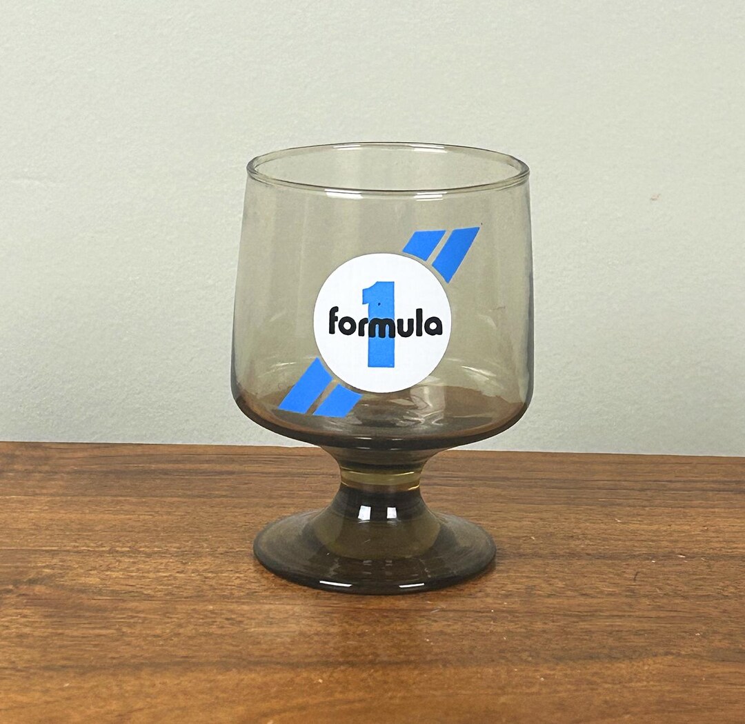 Vintage Formula 1 Smoked Footed Cocktail Glass - Etsy