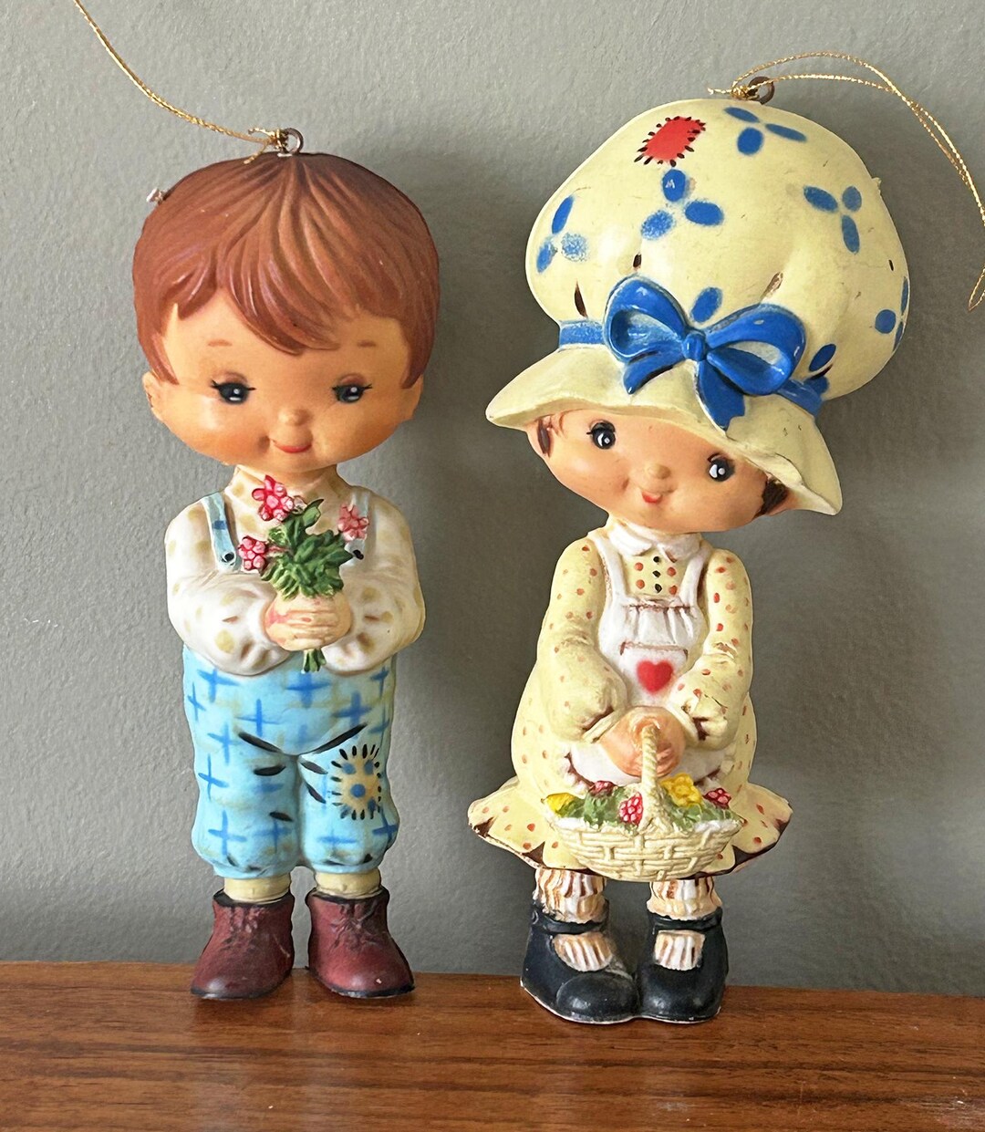 Vintage Holly Hobbie & Robbie Hobbie Plastic Ornaments - Etsy