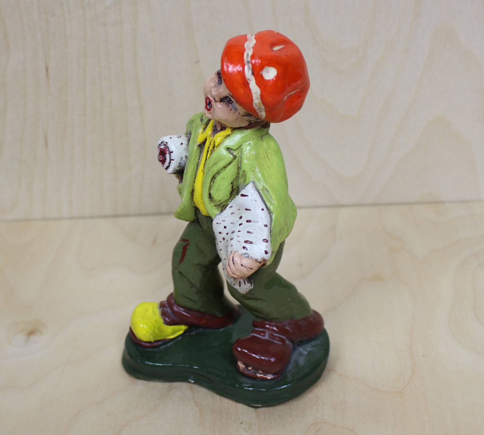 Vintage Chalkware Paper Boy | Etsy