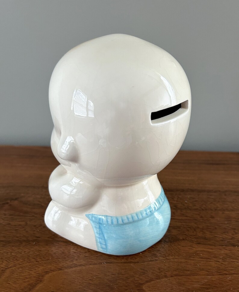 Vintage Ceramic Baby Coin Bank - Etsy