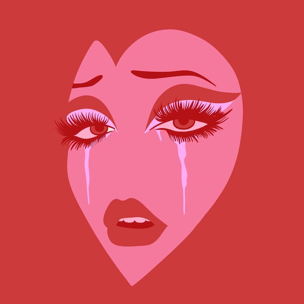 Sad Girl Print - Etsy
