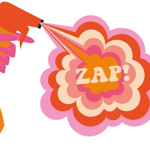 Creep Spray Feminist Sassy Pink Wall Art Print Pink Orange - Etsy