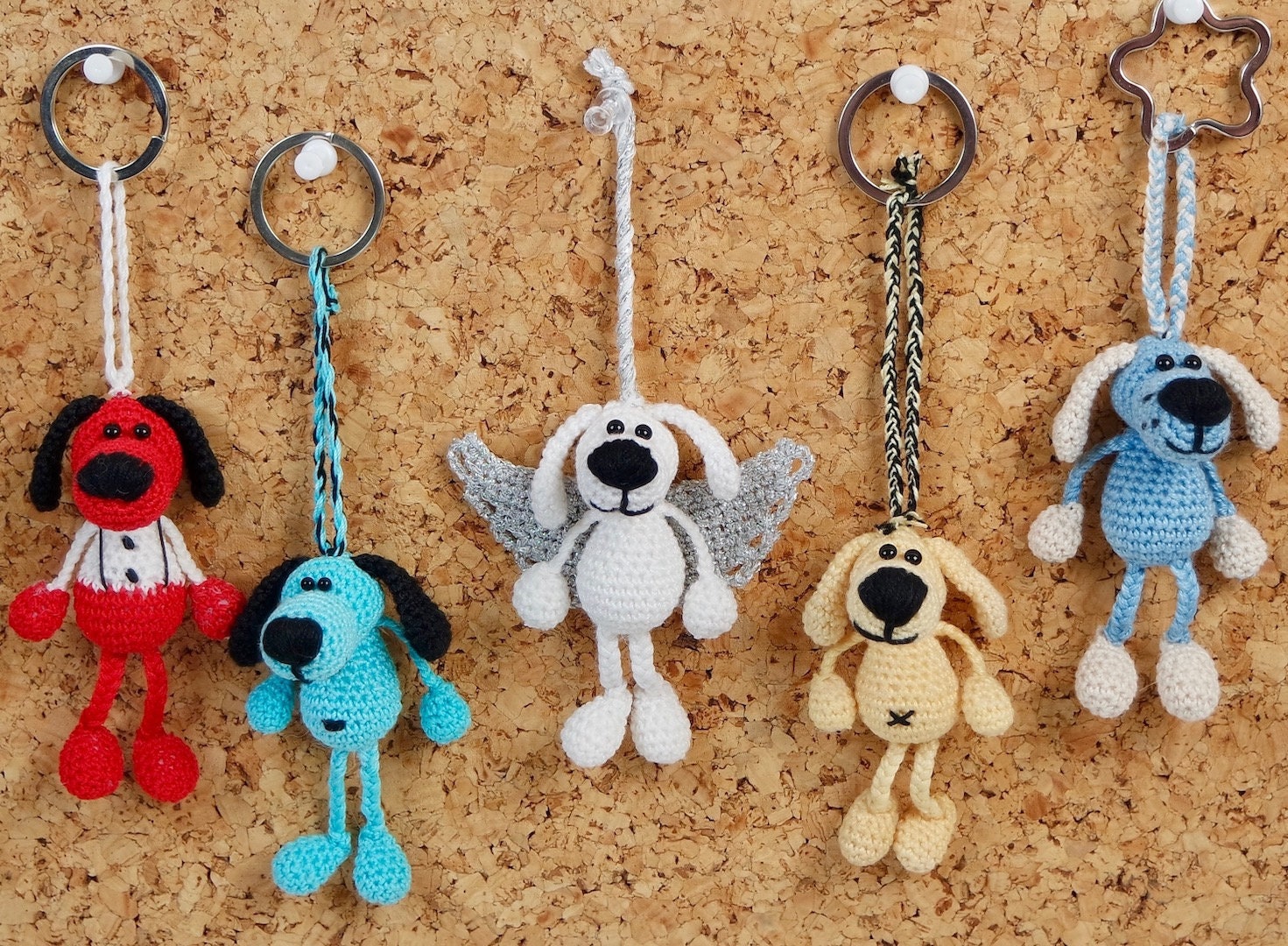 Crochet Pattern Dog Key Ring/ Bag Pendant english Version | Etsy