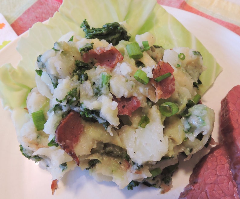 Spuds Mash With Leeks, Kale & Cabbage, Downloadable PDF or JPEG Eating ...