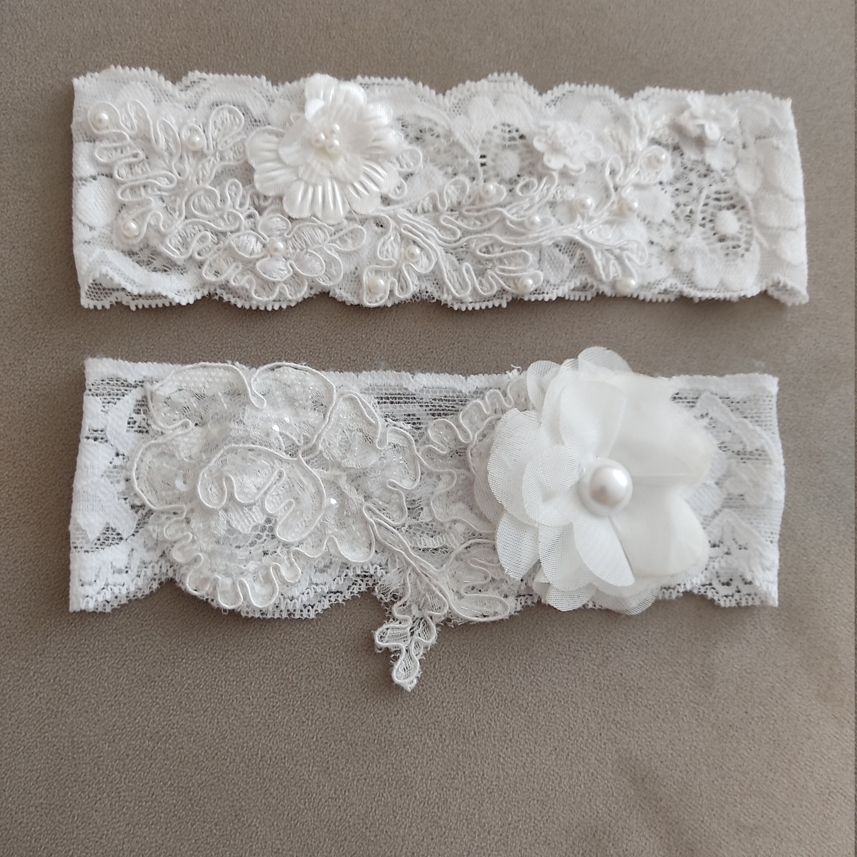 Lingeria Garter toss garters white lace wedding | Etsy
