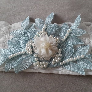 Wedding Lingerie, Toss Garters Ivory,mint Green Lace , Wedding Garters ...