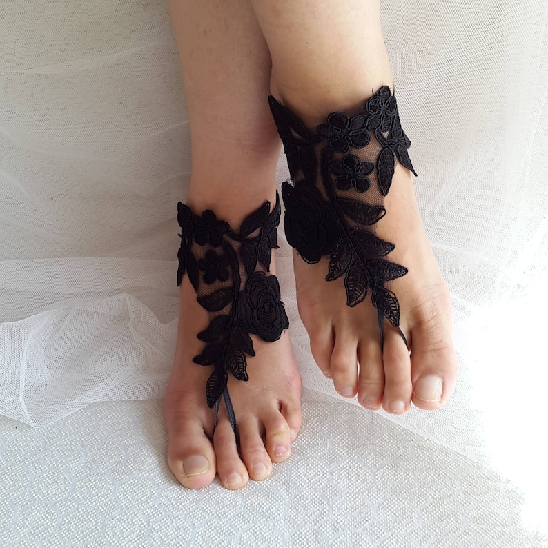 Wedding Barefoot Sandal 3 Sets of Garter Barefoot Sandals - Etsy