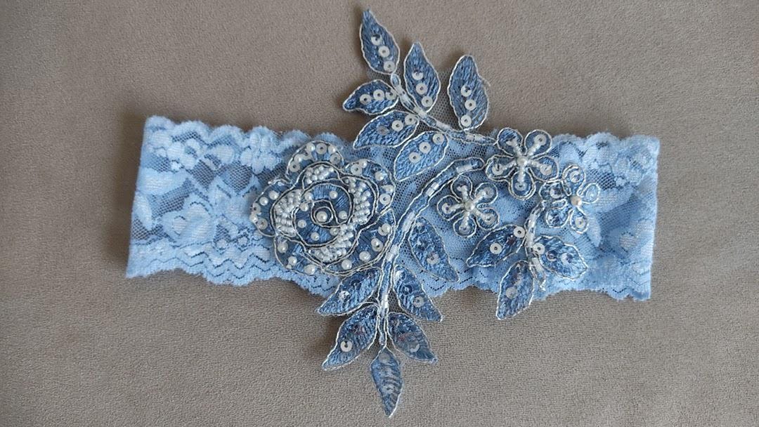 Lingeria,light Blue, Lace Garter, Toss Garters. Garter, Wedding Garters ...