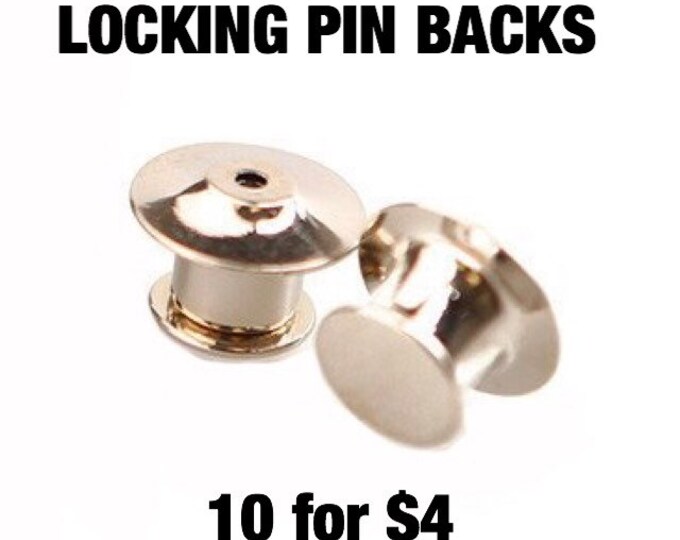 Locking Pin Backs 10 - Etsy