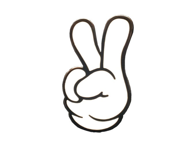 Mickey Mouse Peace Sign Enamel Pin - Etsy