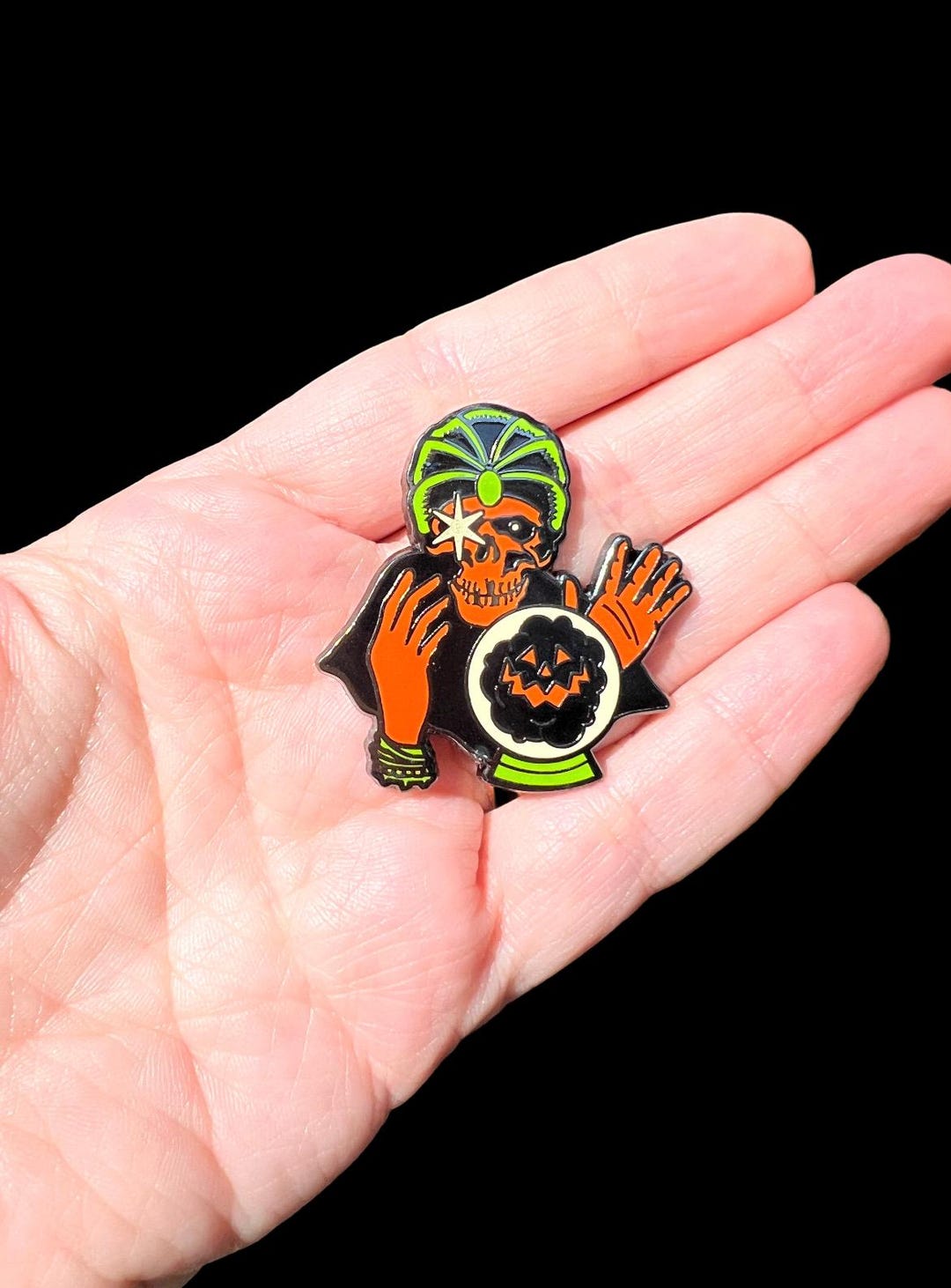Halloween Fortune Teller Hard Enamel Pin - Etsy