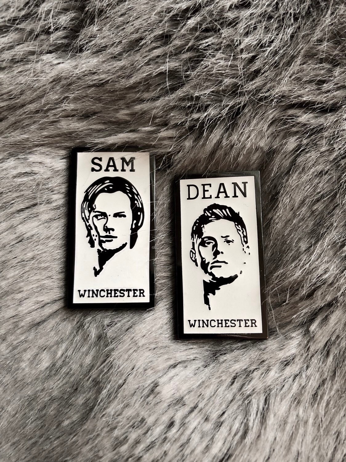Supernatural Sam& Dean Glow in the Dark Hard Enamel Pins - Etsy