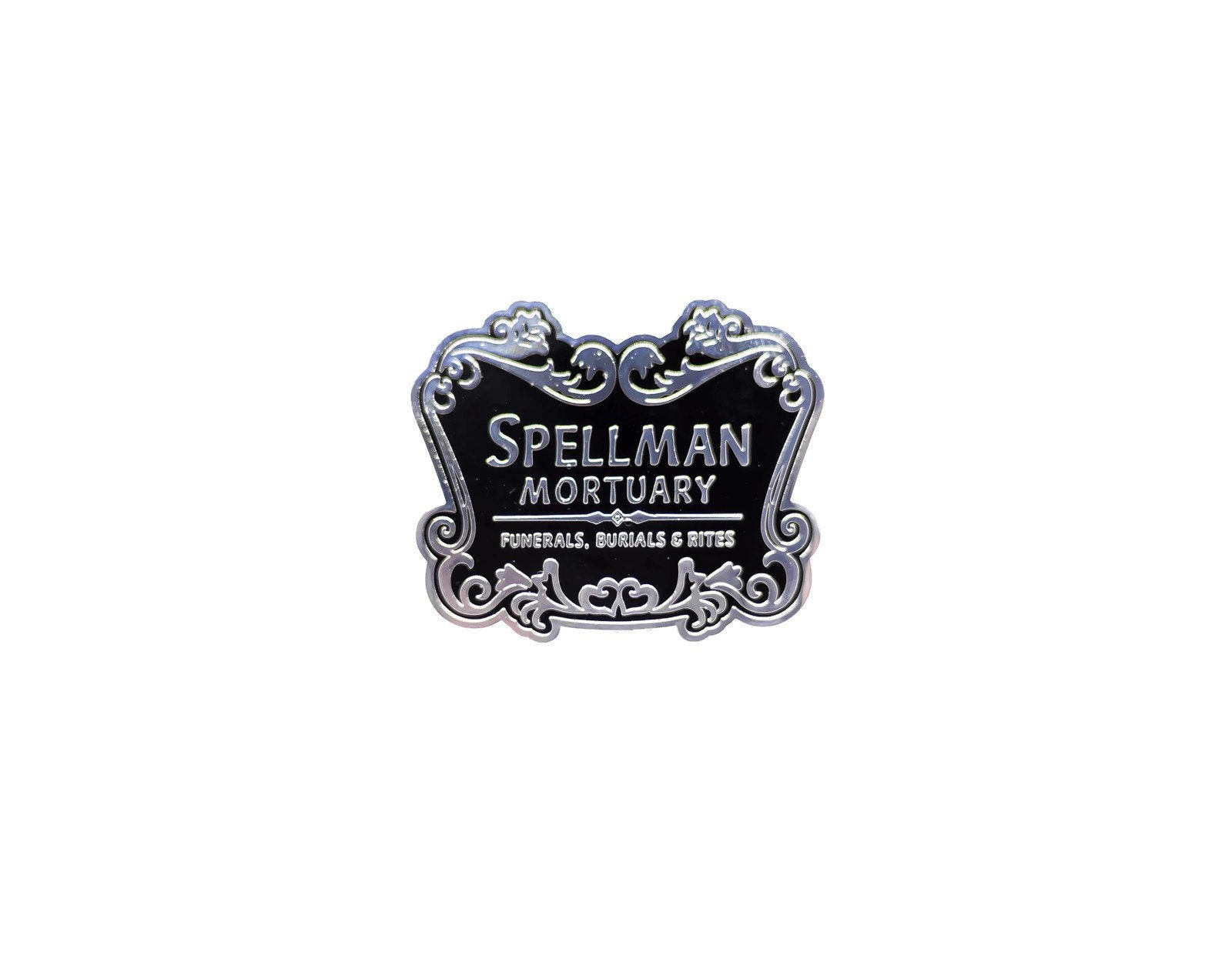 Spellman Mortuary Sign Enamel Pin - Etsy