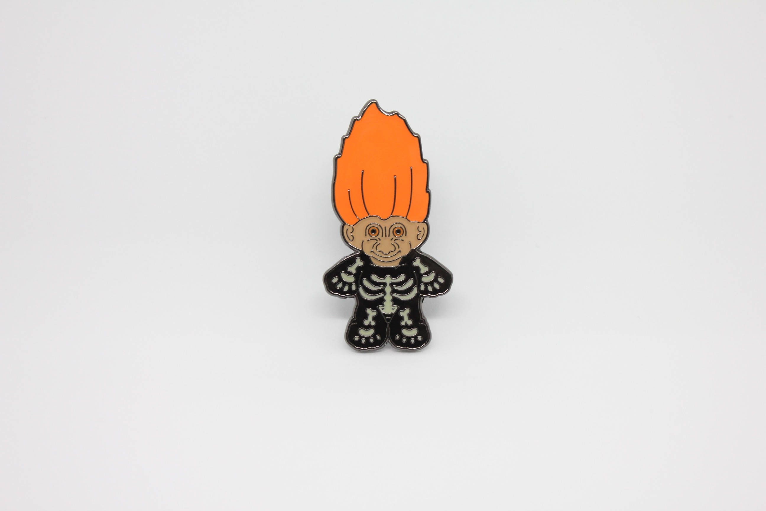 Troll Skeleton Glow in the Dark Enamel Pin | Etsy