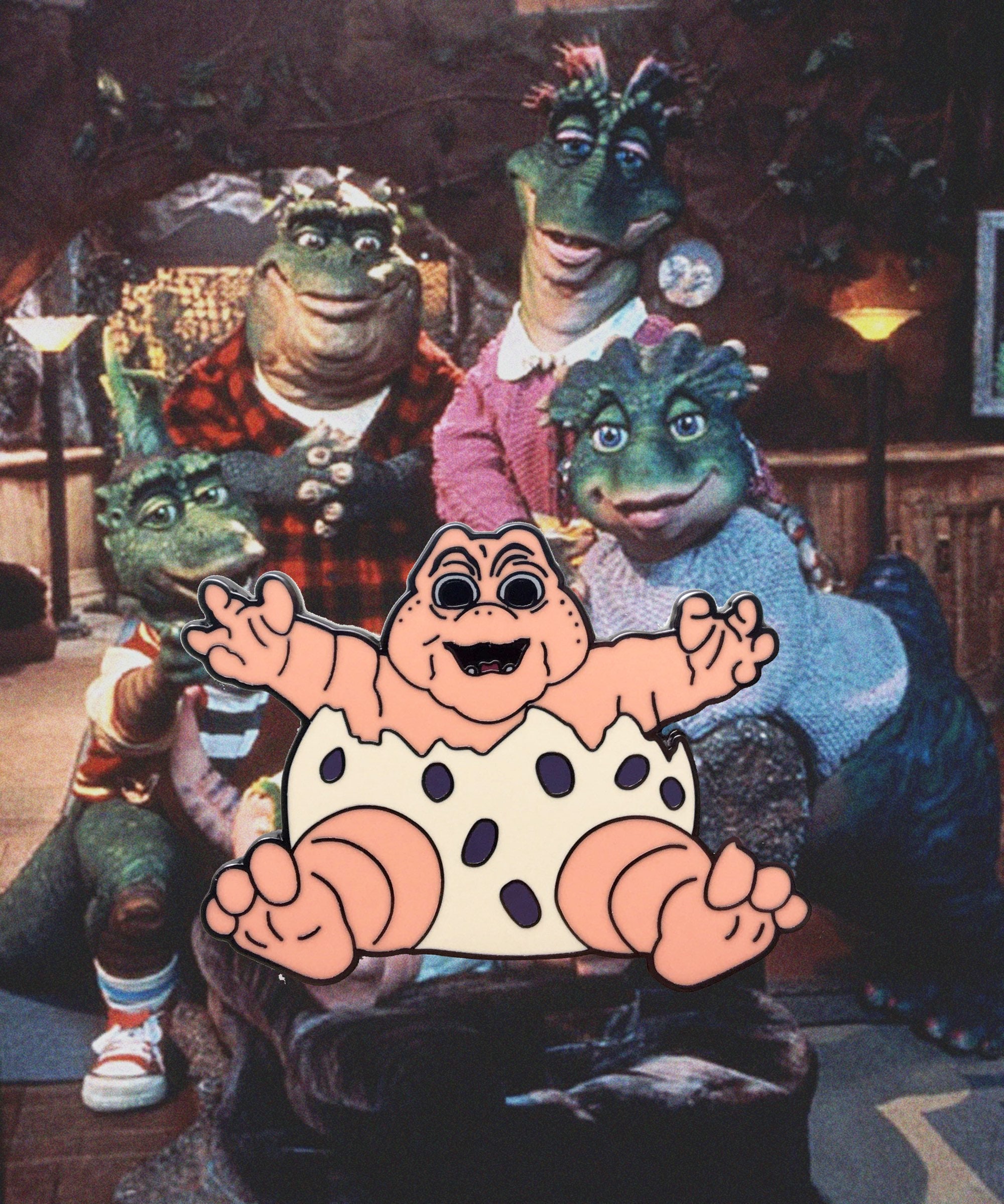 NOT THE MAMA Baby Sinclair Hard Enamel Pin - Etsy