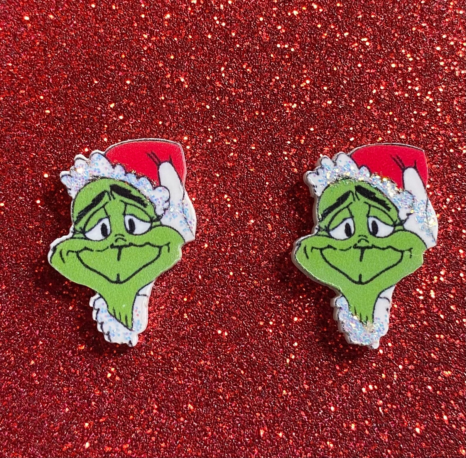 Grinch Earrings How the Grinch Stole Christmas the Grinch - Etsy