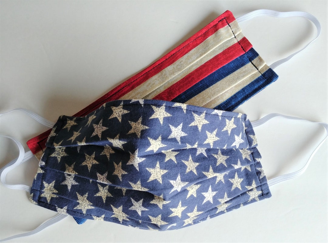 2 Adult Face Masks, Fourth of July, Patriotic, Set of 2 Masks, FREE ...