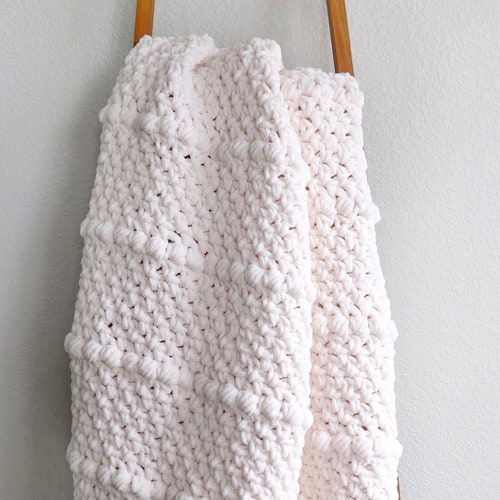 Crochet Chunky Moss and Puff Throw Pattern - Etsy