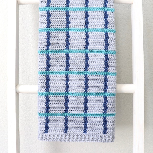 Three Color Crochet Blanket - Etsy