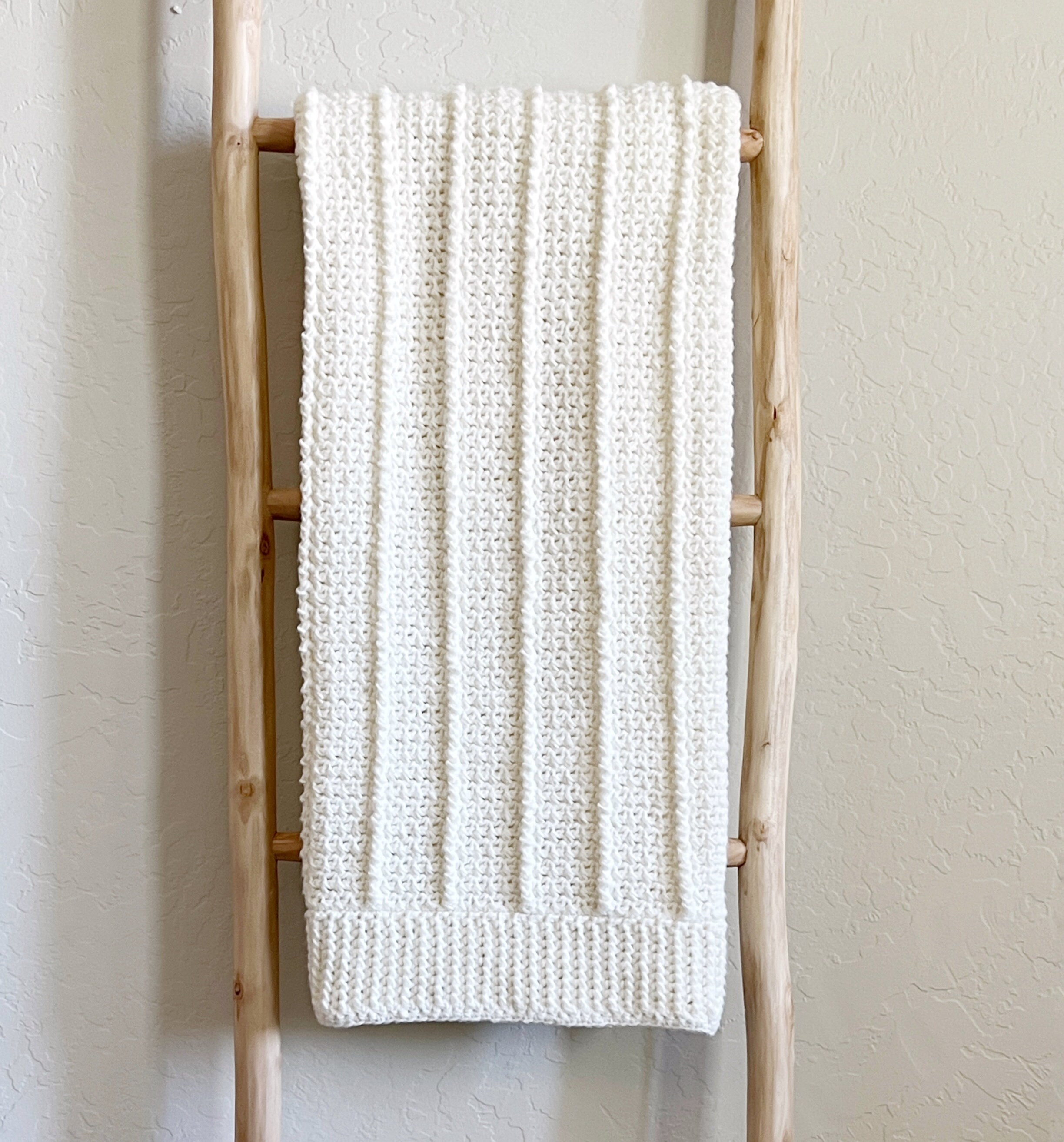 Crochet Mesh and Ribbed Stitch Throw - Etsy