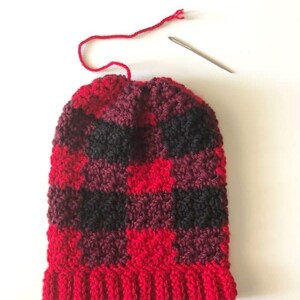 Red Buffalo Check Crochet Hat Pattern - Etsy