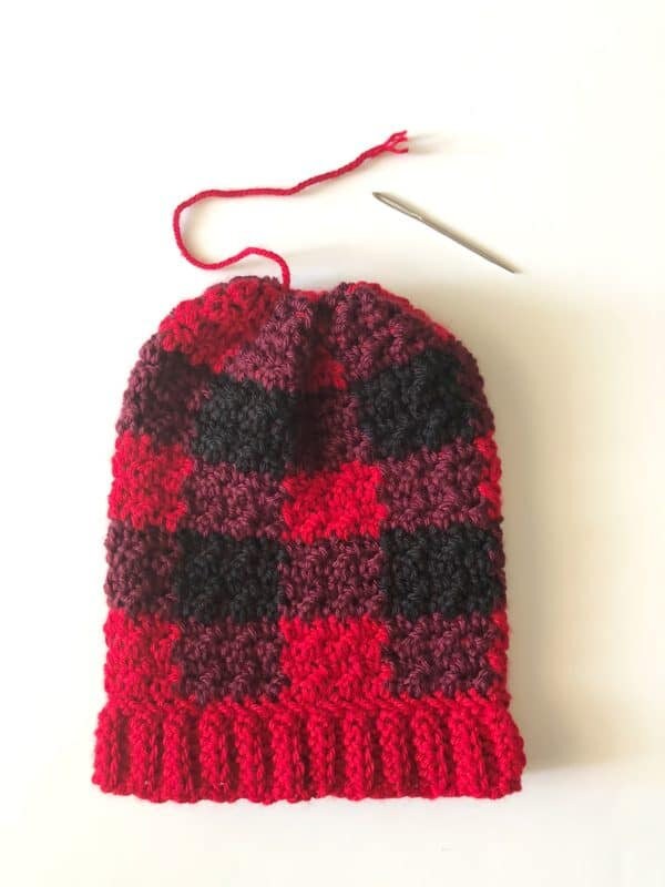 Red Buffalo Check Crochet Hat Pattern - Etsy