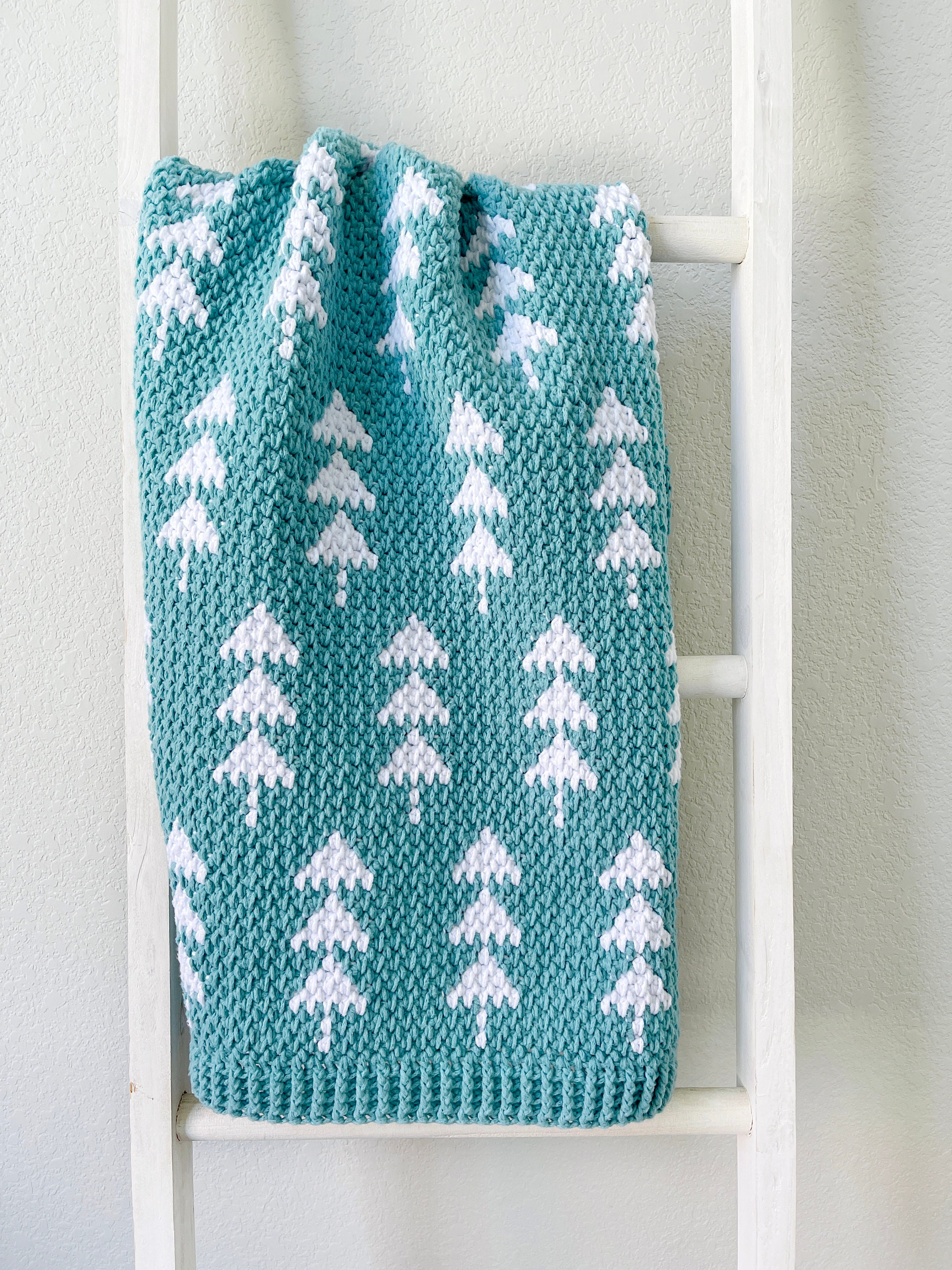 Crochet Winter Trees Baby Blanket Pattern - Etsy