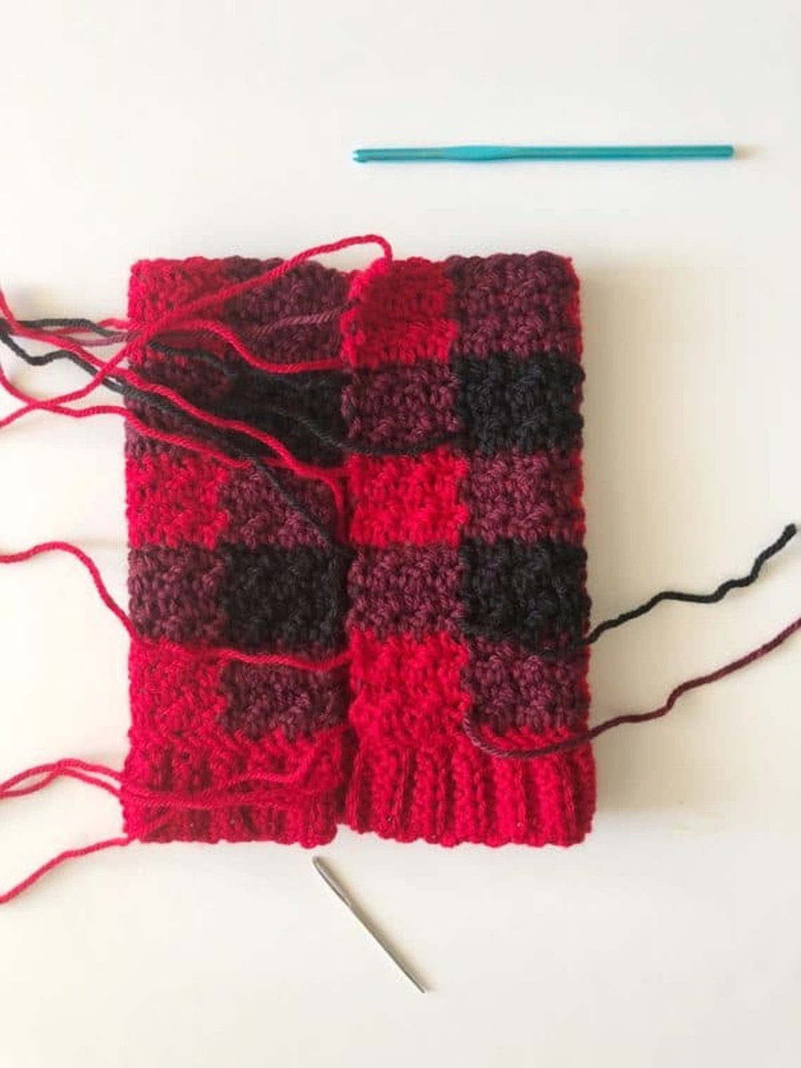 Red Buffalo Check Crochet Hat Pattern - Etsy