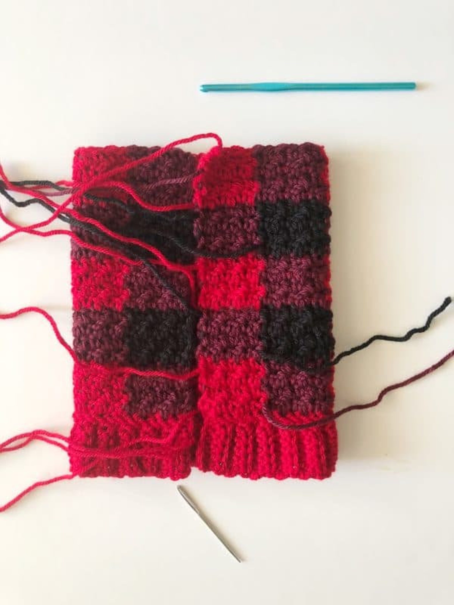 Red Buffalo Check Crochet Hat Pattern - Etsy