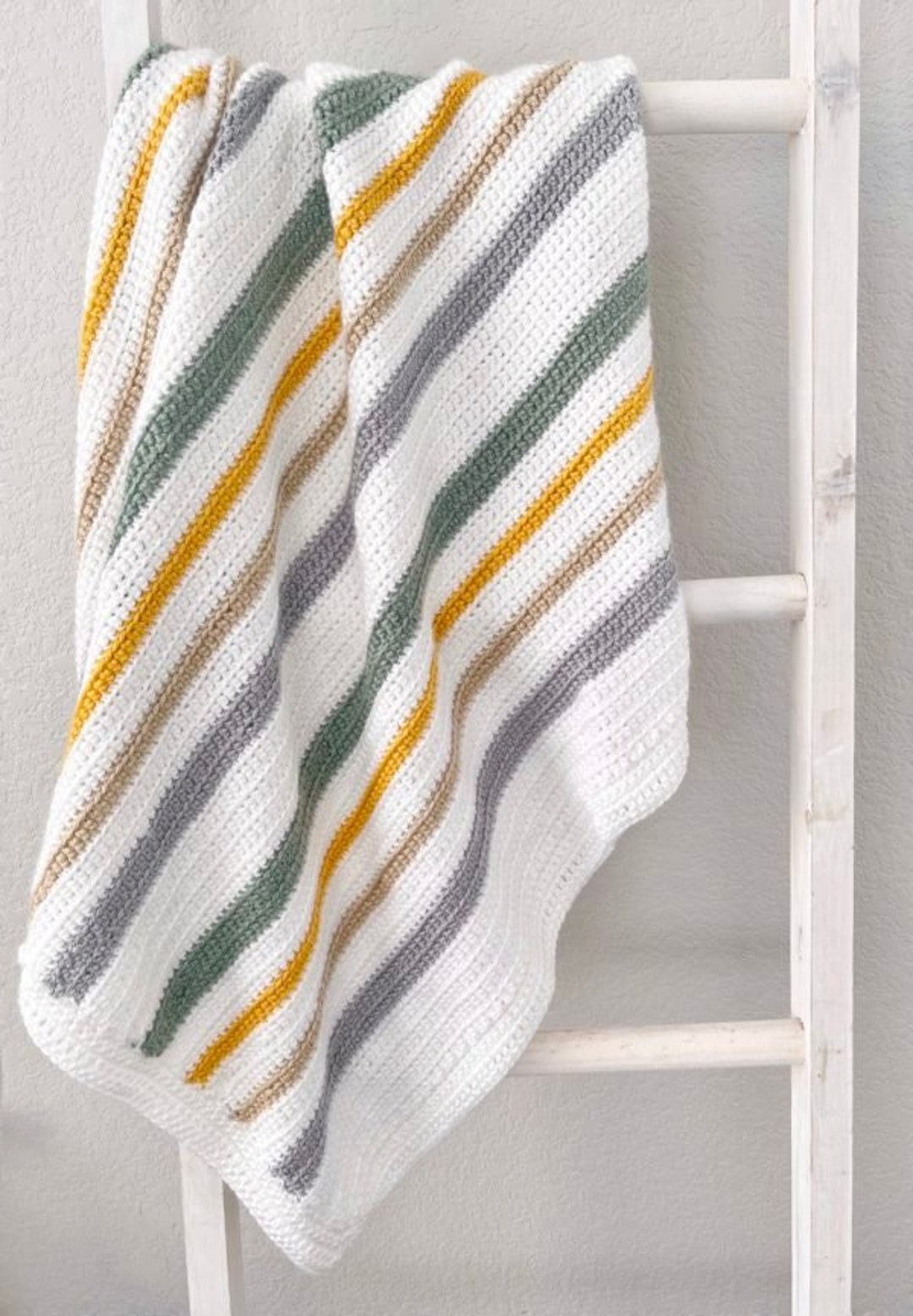 Crochet Safari Stripes Baby Blanket - Etsy