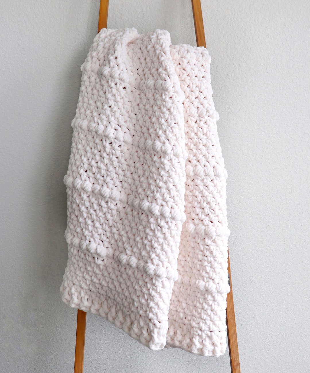 Crochet Chunky Moss and Puff Throw Pattern - Etsy